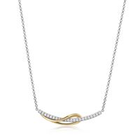 COLLIER ELLE, ARGENT ET PLAQUÉ OR, « CONFLUENCE », #R0LBSN0048 ...